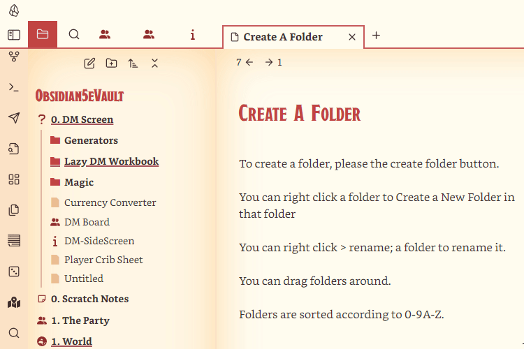 Getting Started - Obsidian TTRPG Tutorials