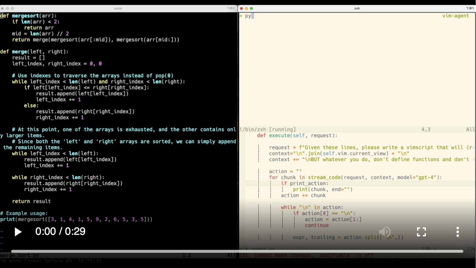 GitHub - LachlanGray/vim-agent: Vim, but haunted