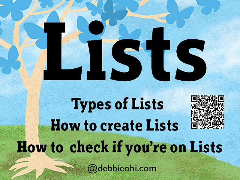 Lists - Debbie Ridpath Ohi - Obsidian Publish